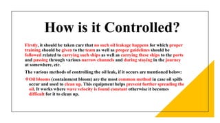 Oil spillage,current scenario,cause and human impact.pptx