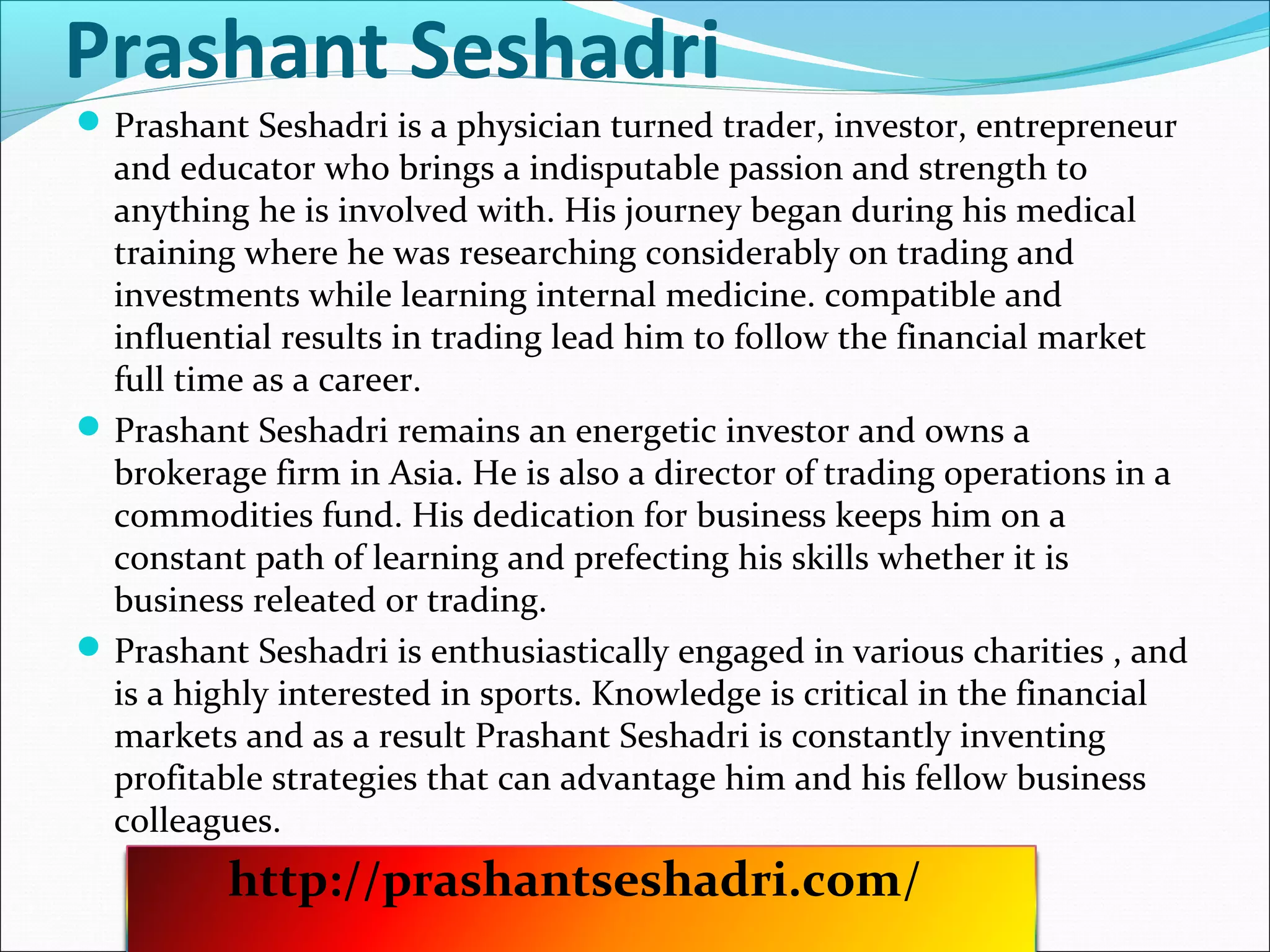 Prashant seshadri florida ppt | PPT