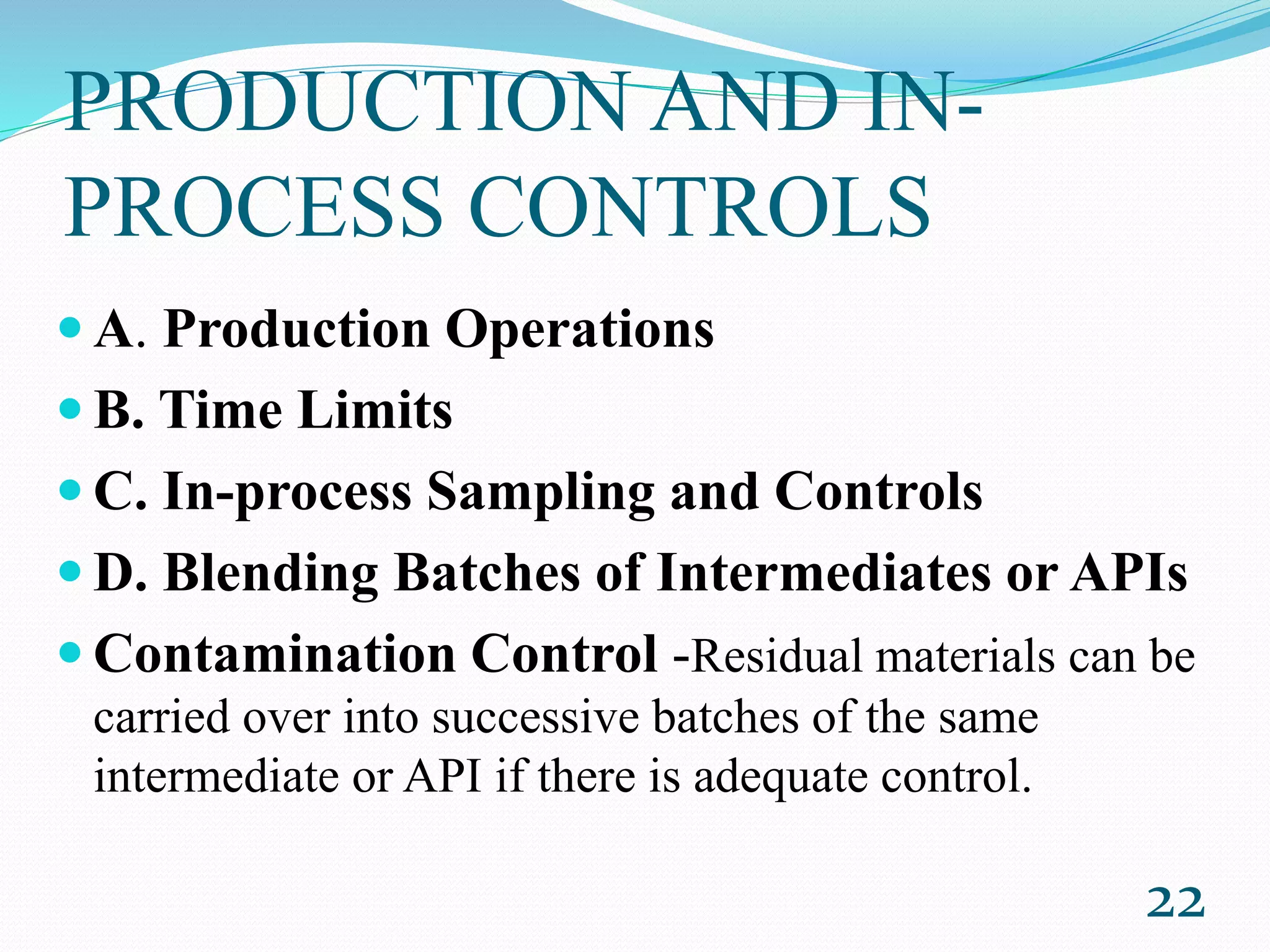 ICH Q7 GMP for API | PPTX