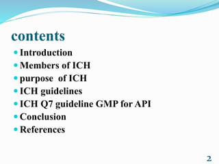 ICH Q7 GMP for API | PPTX