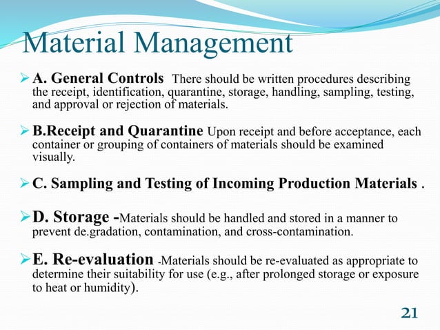 ICH Q7 GMP for API | PPTX