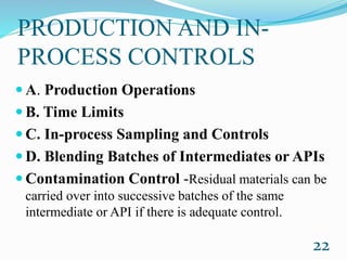 ICH Q7 GMP for API | PPTX