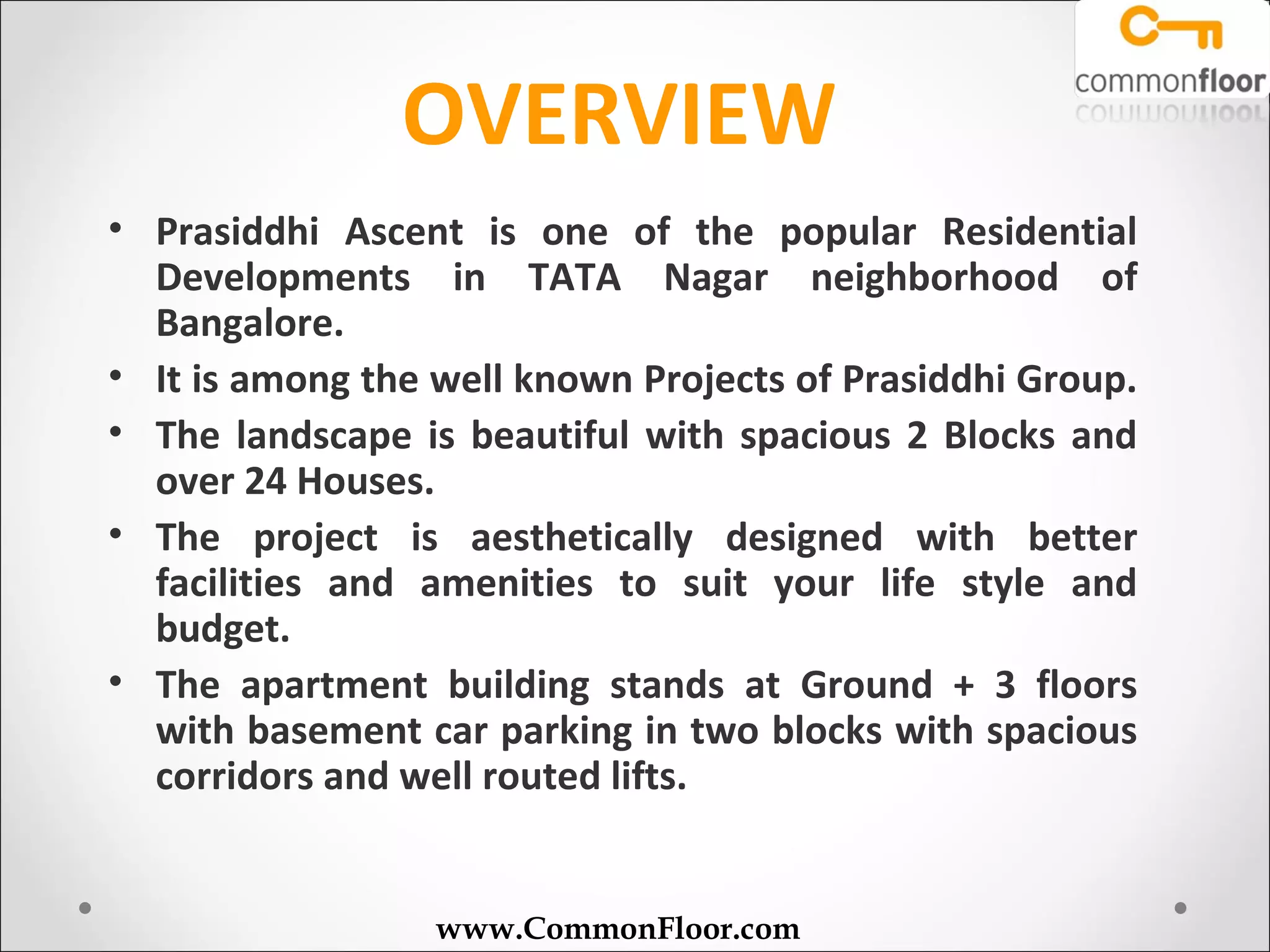 Prasiddhi Ascent Bangalore | PPT