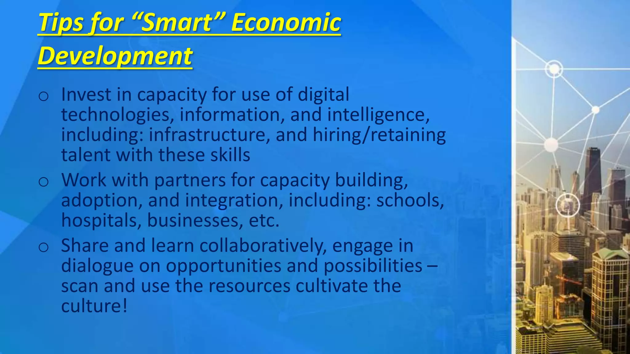 Smart Cities and economic development | PPTX
