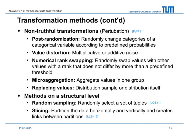 An Overview Of Methods For Data Anonymization Ppt