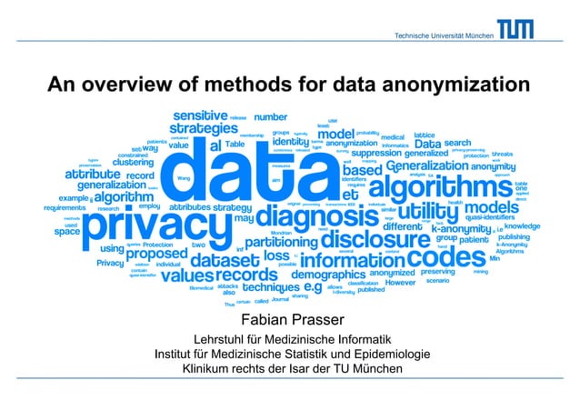 Fwf11 An Overview Of Methods For Data Anonymization Ppt