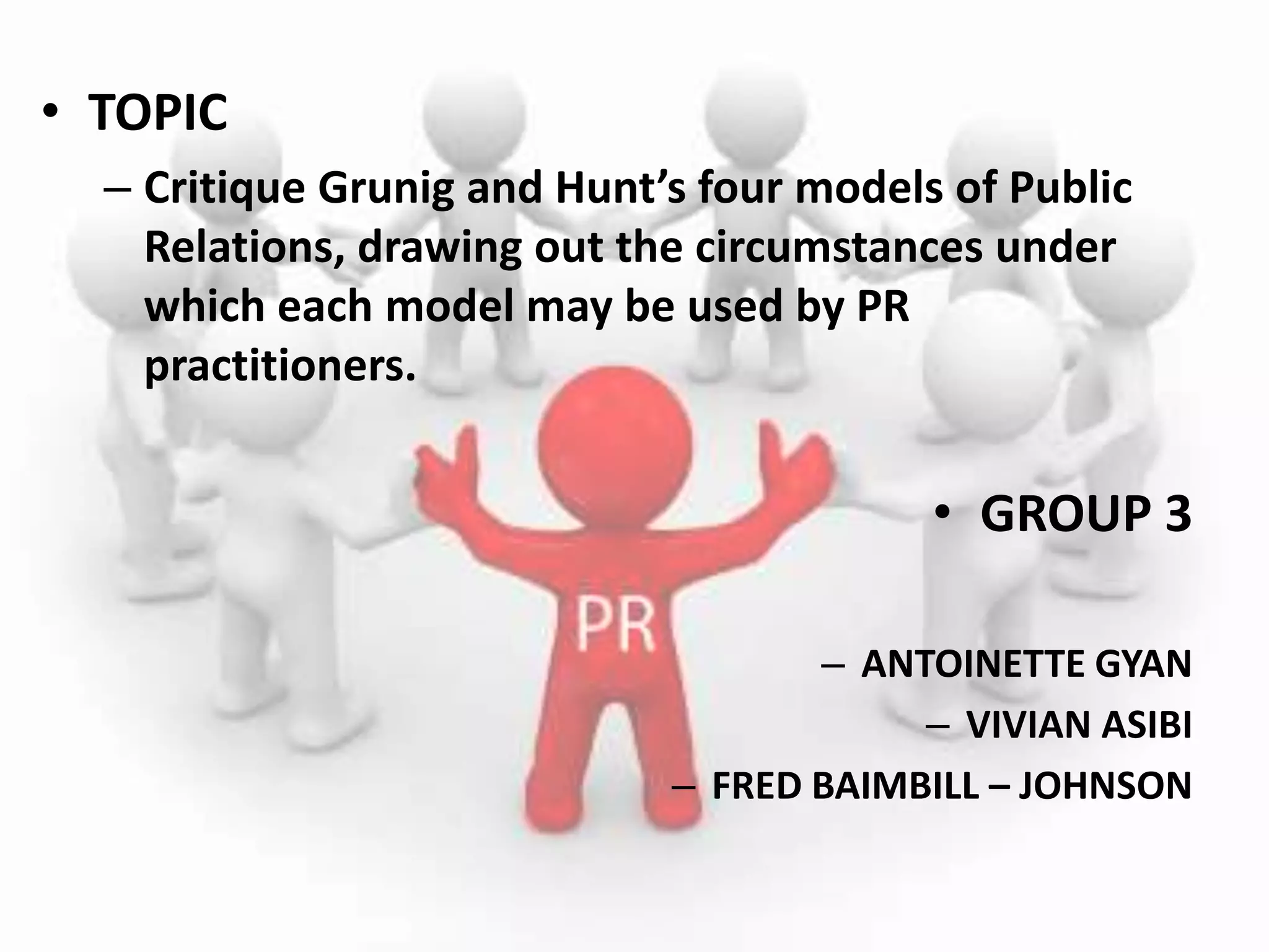 Critique of Grunigs 4 PR Models | PPTX