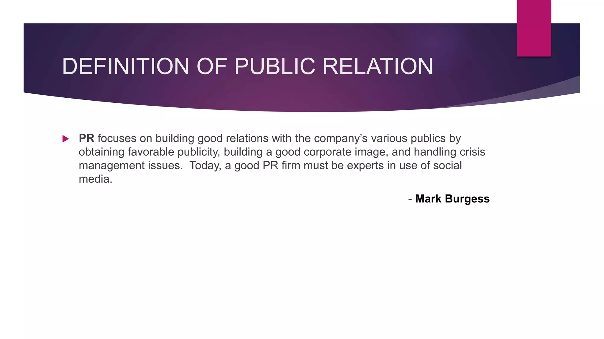 Public Relation Management and its impotance | PPT