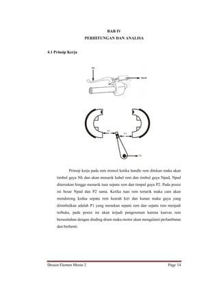 PRATIKUM DESAIN ELEMEN MESIN 2 - ANALISA PERANCANGAN ULANG REM TROMOL ...