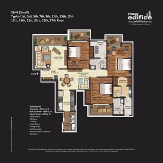 Prateek Edifice 3,4,5 BHK luxury apartments & penthouse in Sector 107 ...