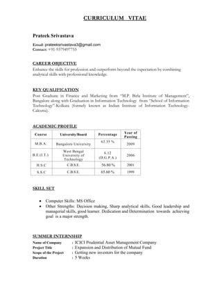 Prateek%27s%20 Cv[1] | PDF