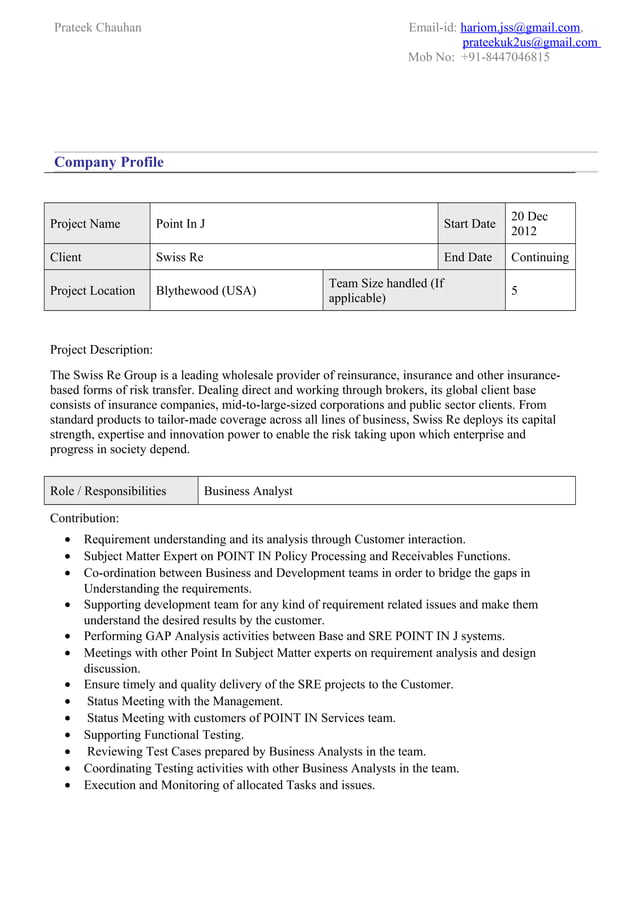 Prateek chauhan cv senior business analyst_csc | DOC