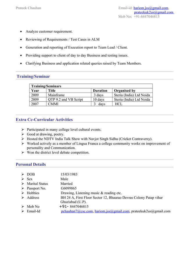 Prateek chauhan cv senior business analyst_csc | PDF