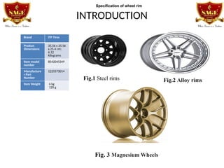 Design Optimization and Analysis of Wheel Rim by Using Cero & Ansys | PPTX