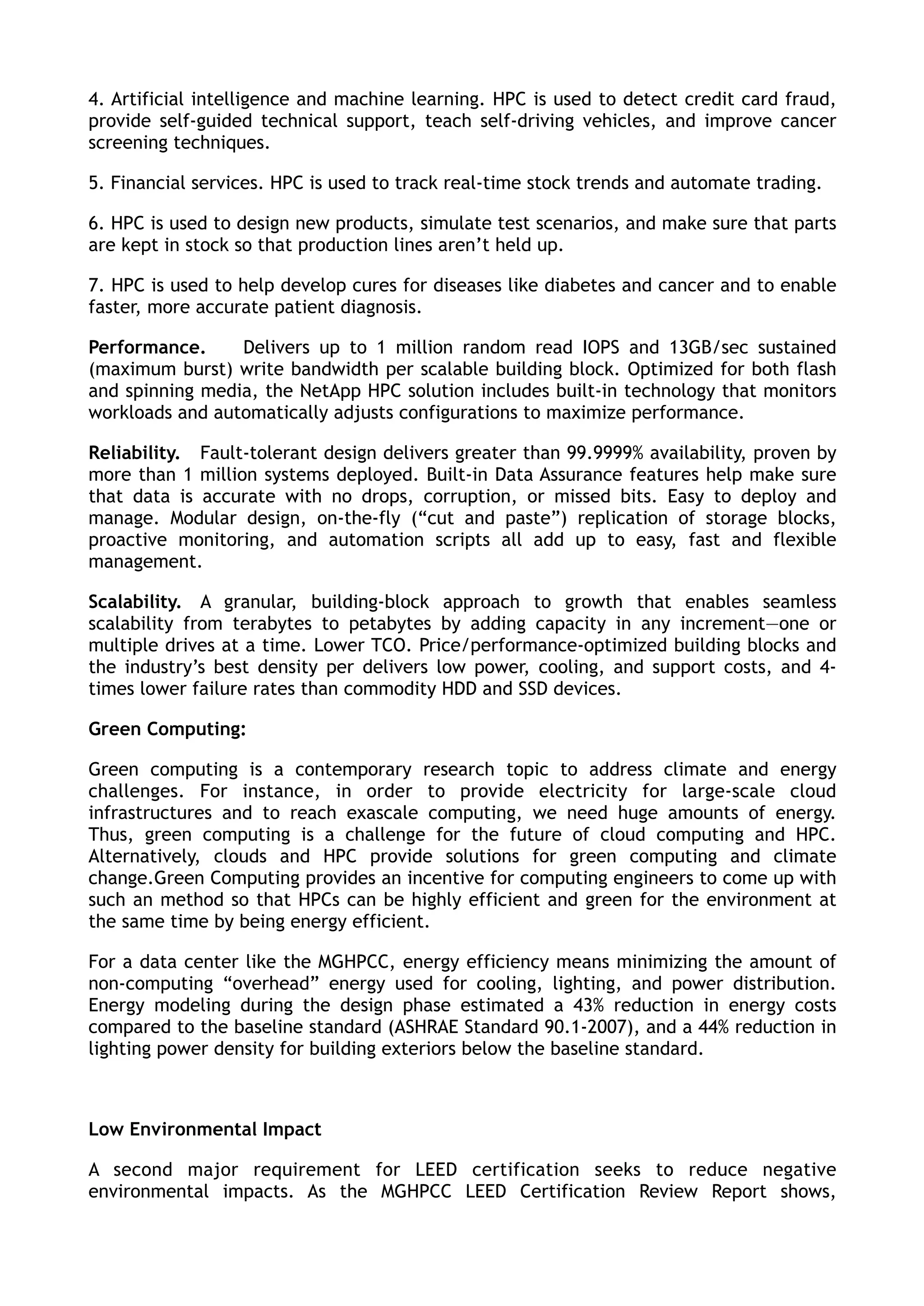 Report on High Performance Computing | PDF