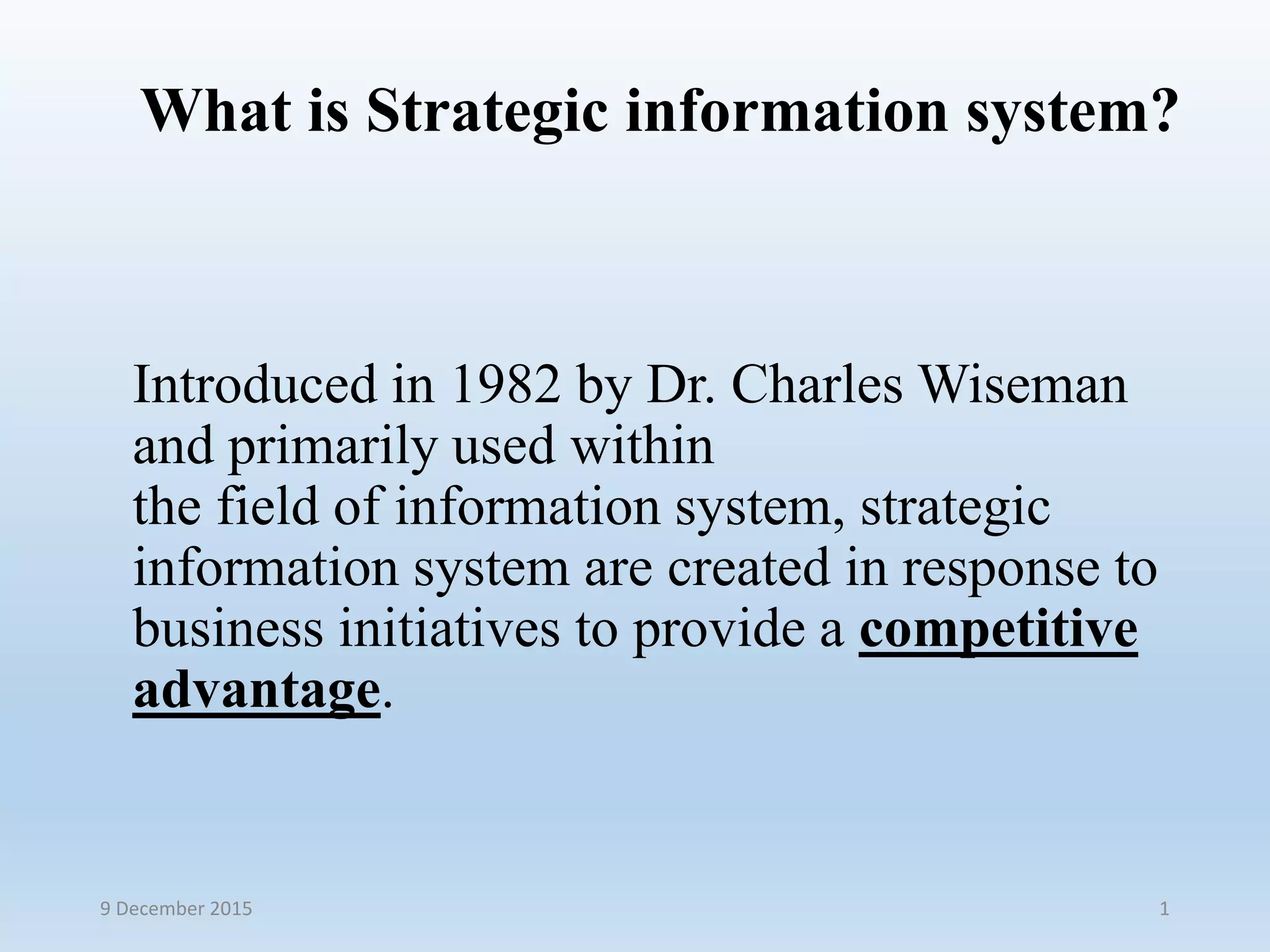 strategic information system | PPTX