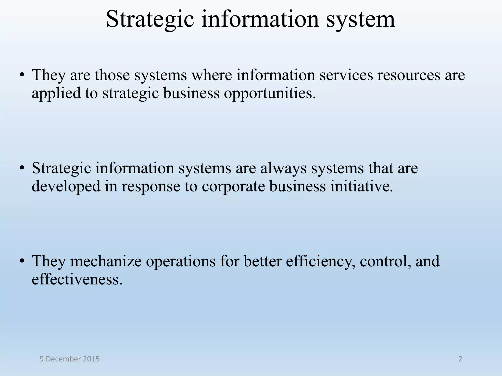 strategic information system | PPTX
