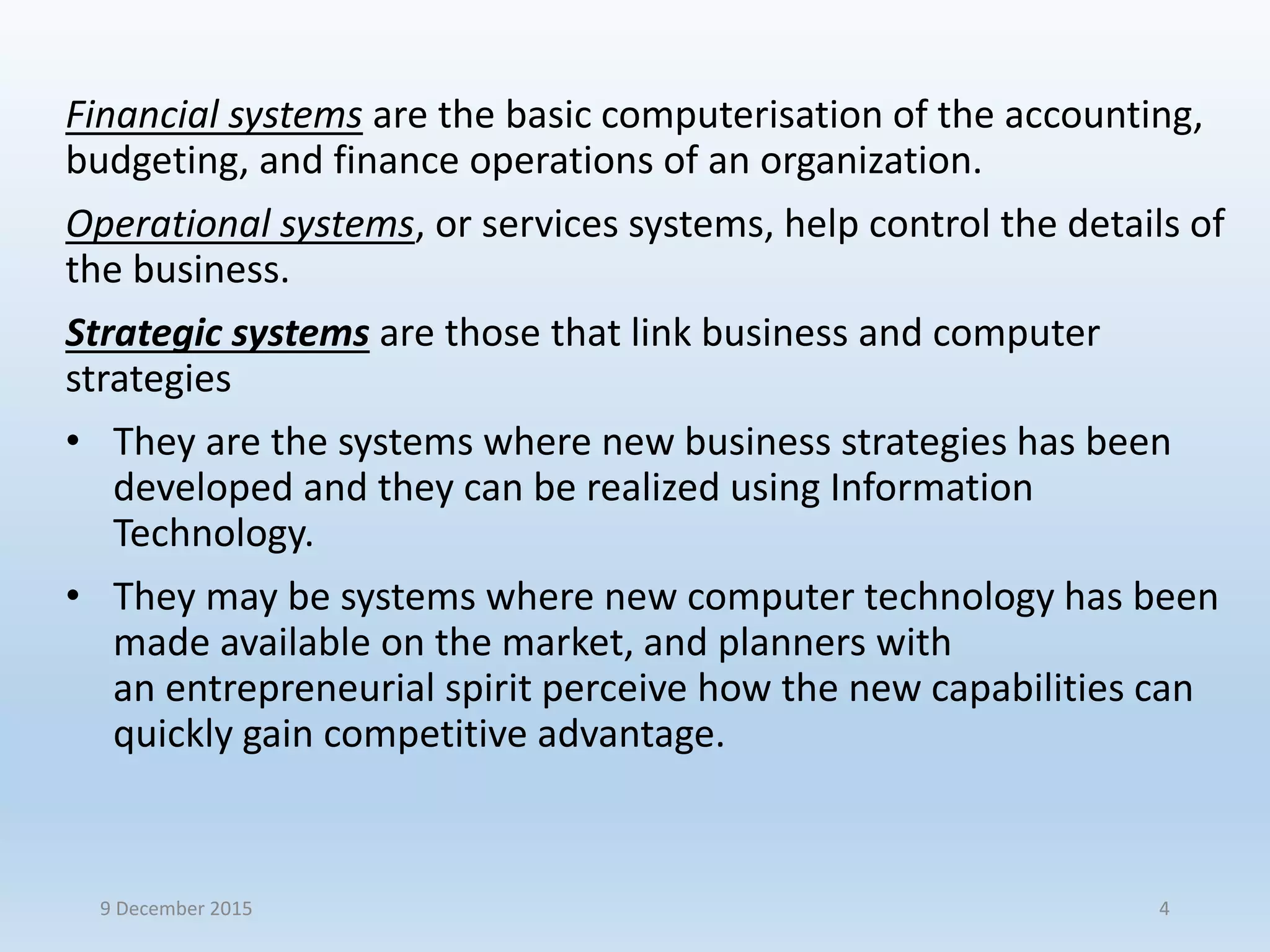 strategic information system | PPTX