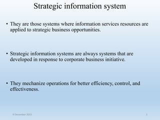 strategic information system | PPTX