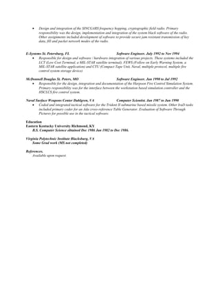 Current Resume' - Jim Prater | DOC