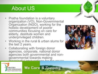 Pratha Foundation NGO in India | Carrying Child Development Activities all over India | PPTX