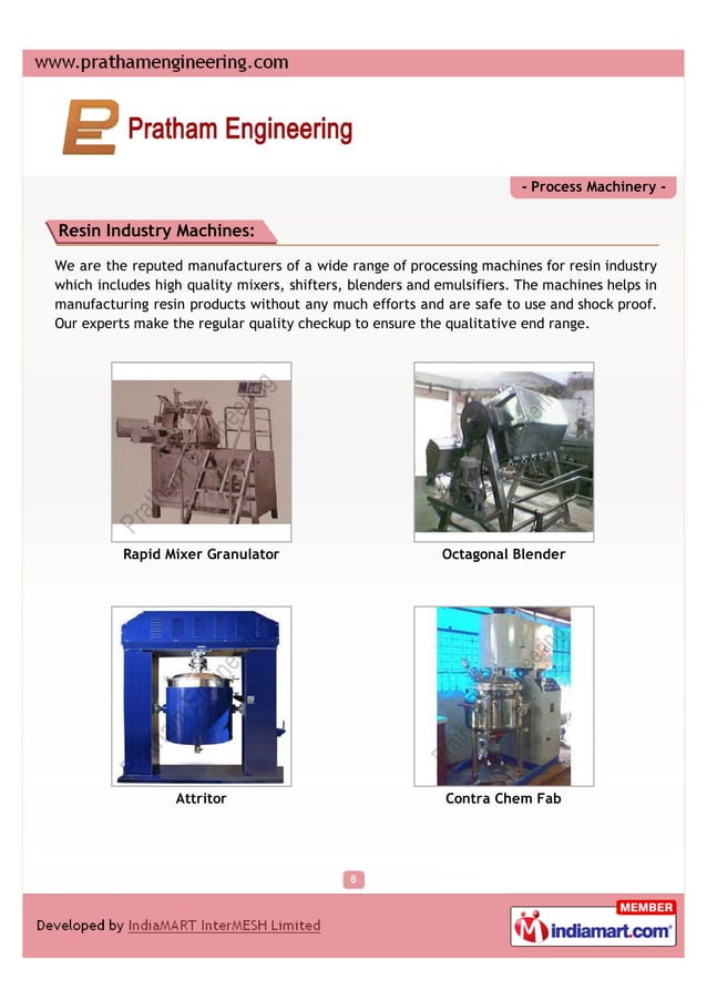 Pratham Engineering, Thane, Process Machinery | PDF