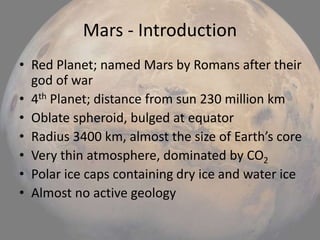 Geology of Mars Presentation | PPTX