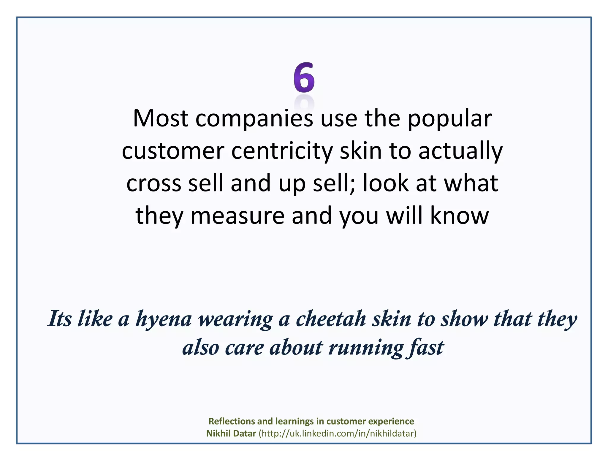 Reflections on Customer Experience | PPT