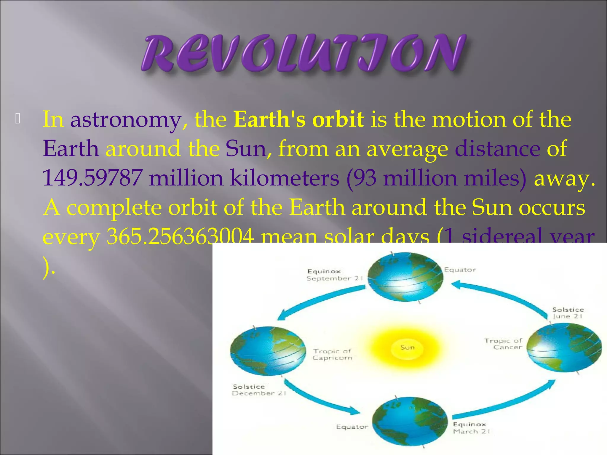 rotation and revolution ppt by Pratham Vats | PPT | Geography | Science