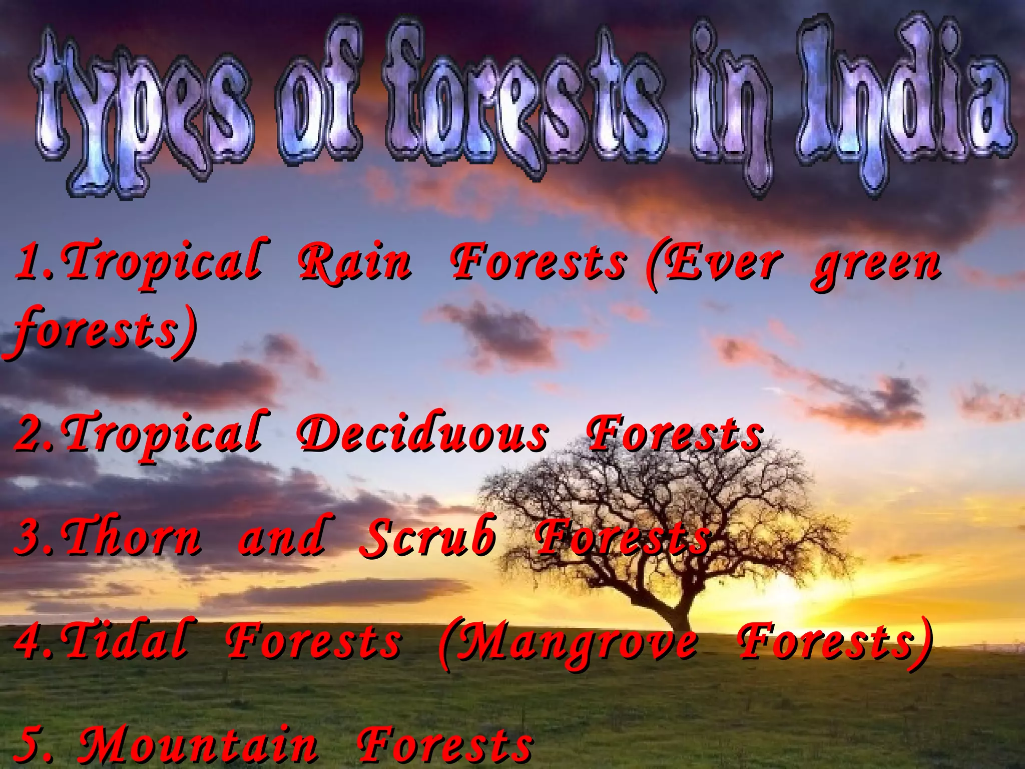 natural vegetation & wildlife | PPT