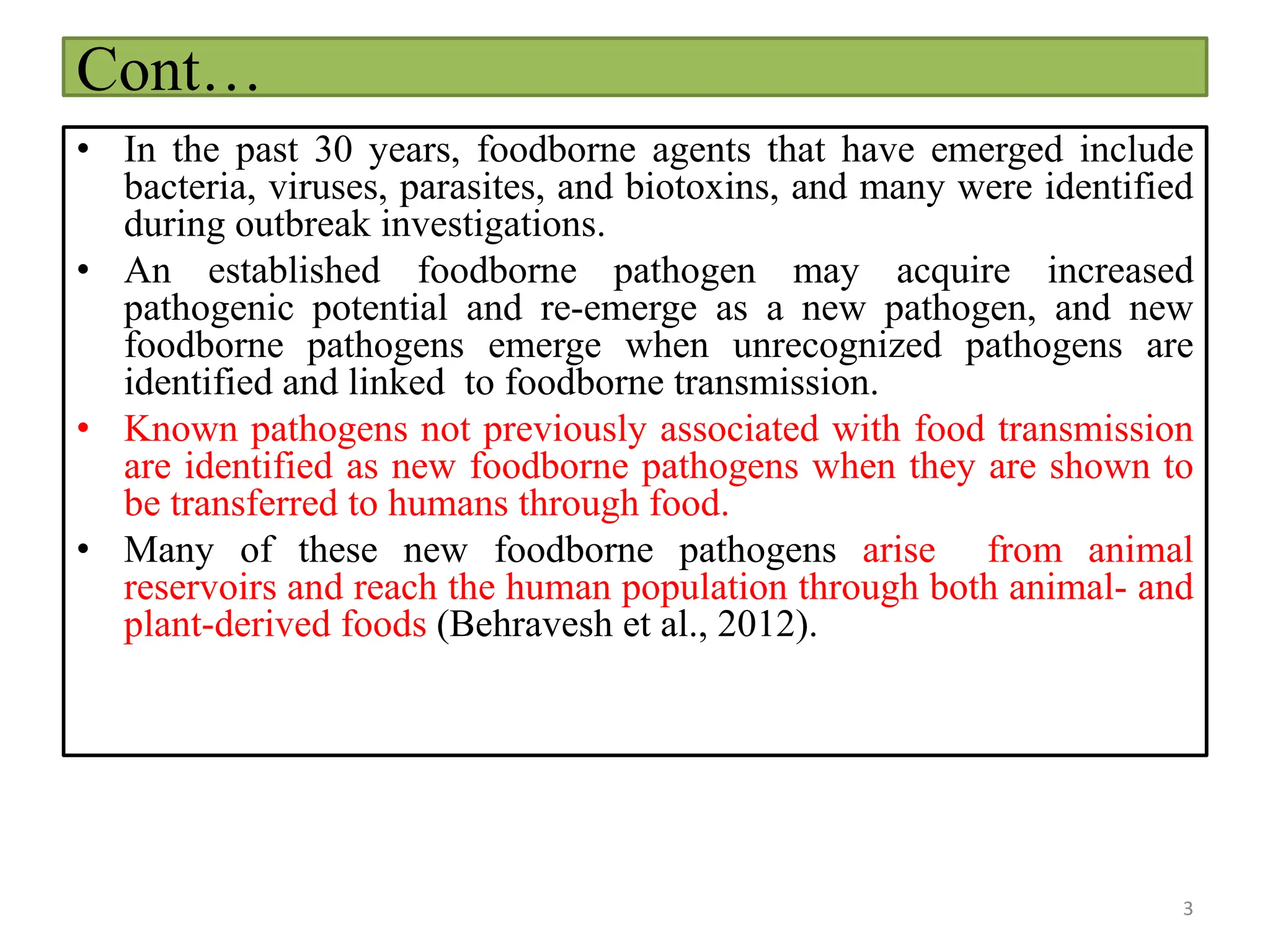 emergence and remergence of food borne disease food mcrobiology | PPTX