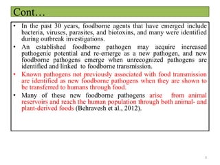 emergence and remergence of food borne disease food mcrobiology | PPTX