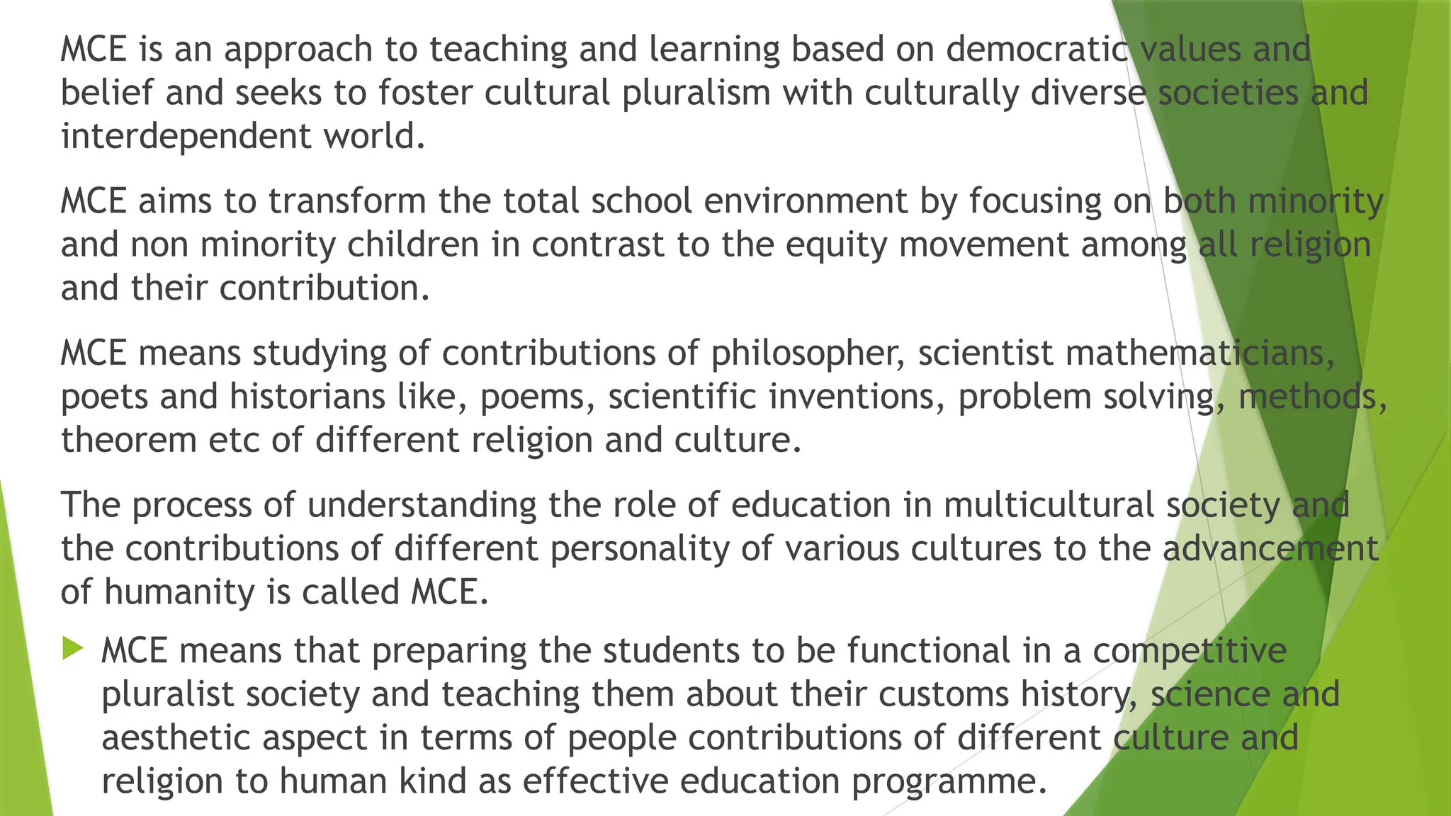 Multicultural approach in education - B.Ed