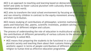 Multicultural approach in education - B.Ed