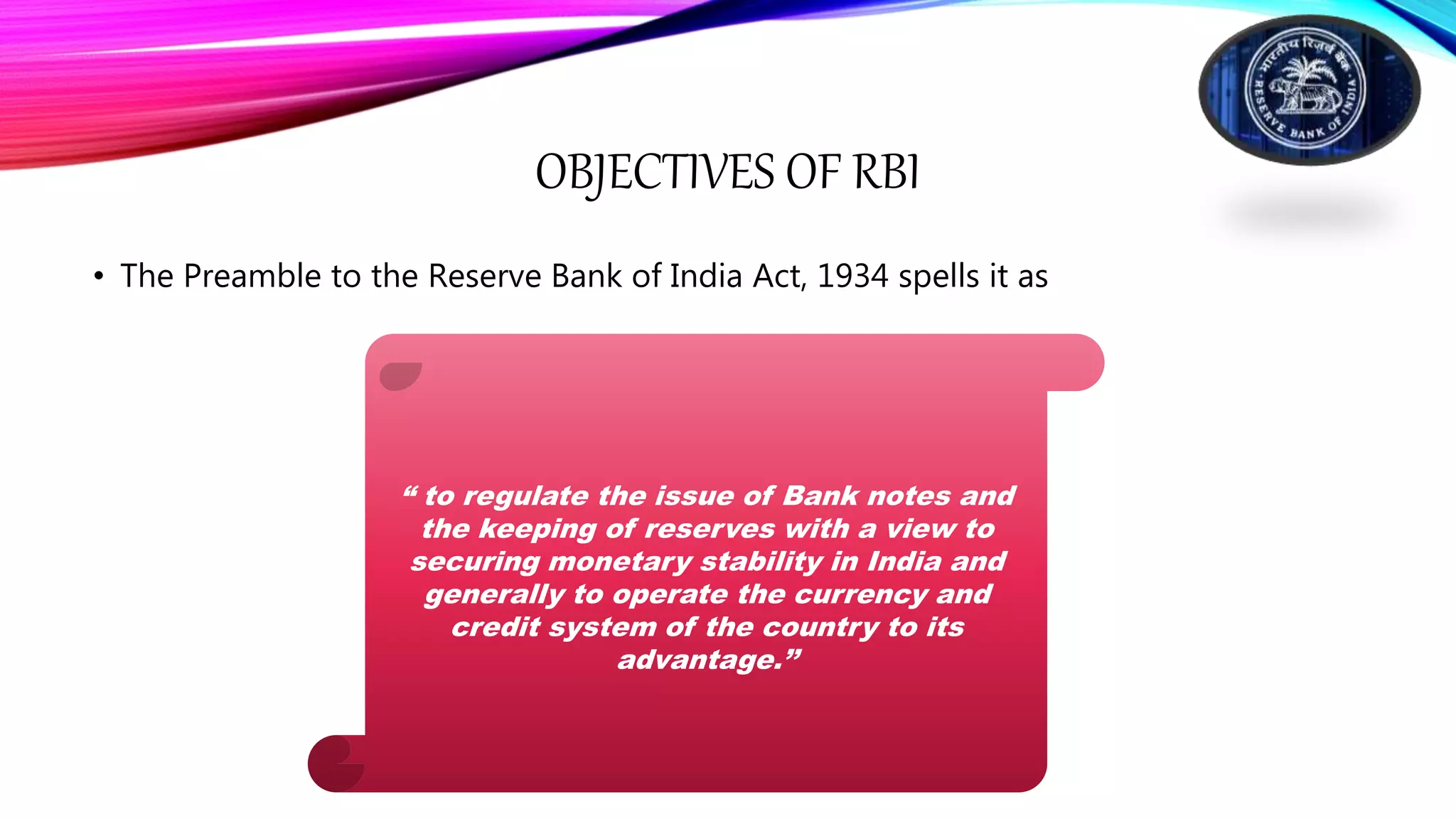 RESERVE BANK OF INDIA AND ITS FUNCTIONS BY P. SAI PRATHYUSHA | PPTX