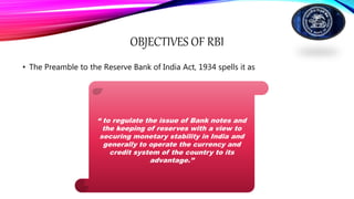 RESERVE BANK OF INDIA AND ITS FUNCTIONS BY P. SAI PRATHYUSHA | PPTX