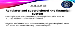RESERVE BANK OF INDIA AND ITS FUNCTIONS BY P. SAI PRATHYUSHA | PPTX