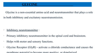 GABA , Glycine , Glutamate neurotransmitter and their recent advance ...