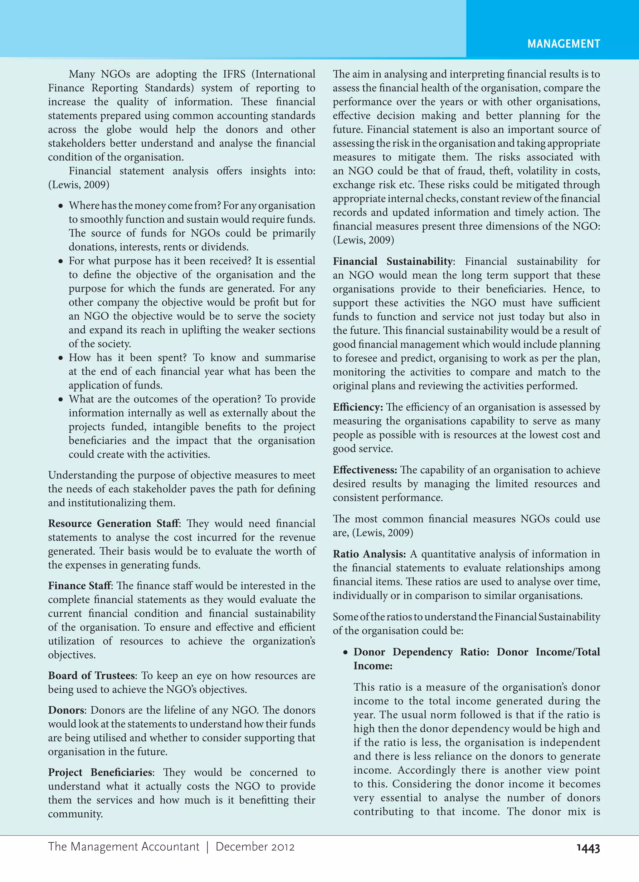 Performance Measurement in NGOs | PDF | Non-Profit Organizations ...