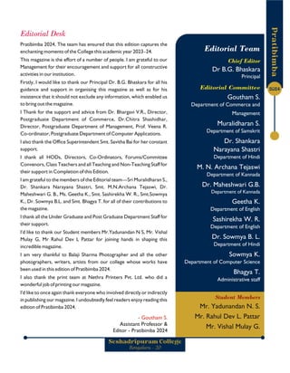 Prathibimba 2024 - Annual College Magazine | PDF