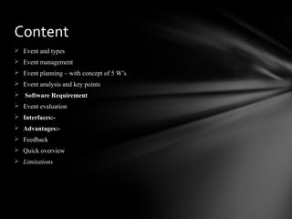 college event managment system | PPT