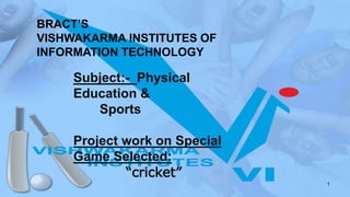 Introduction to the Game of Cricket | PDF