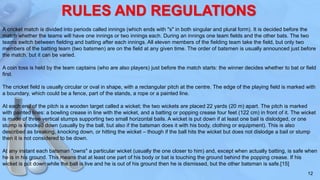 Introduction to the Game of Cricket | PDF