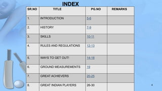 Introduction to the Game of Cricket | PDF
