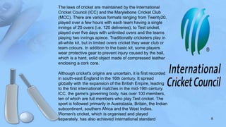Introduction to the Game of Cricket | PDF