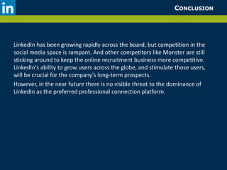 Linkedin SWOT Analysis | PPTX | Social Networking | Internet