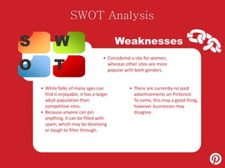 Pinterest SWOT Analysis | PPTX