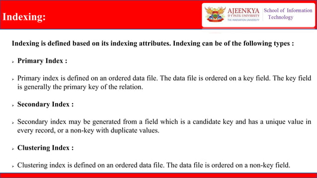 overview of storage and indexing BY-Pratik kadam | PPT