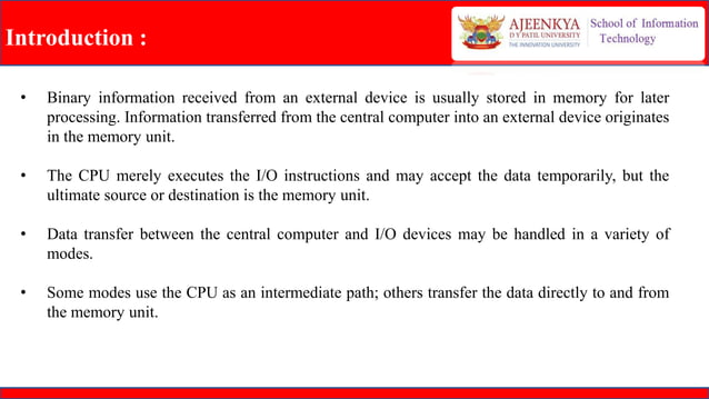 Modes of data transfer.computer architecture. | PPTX