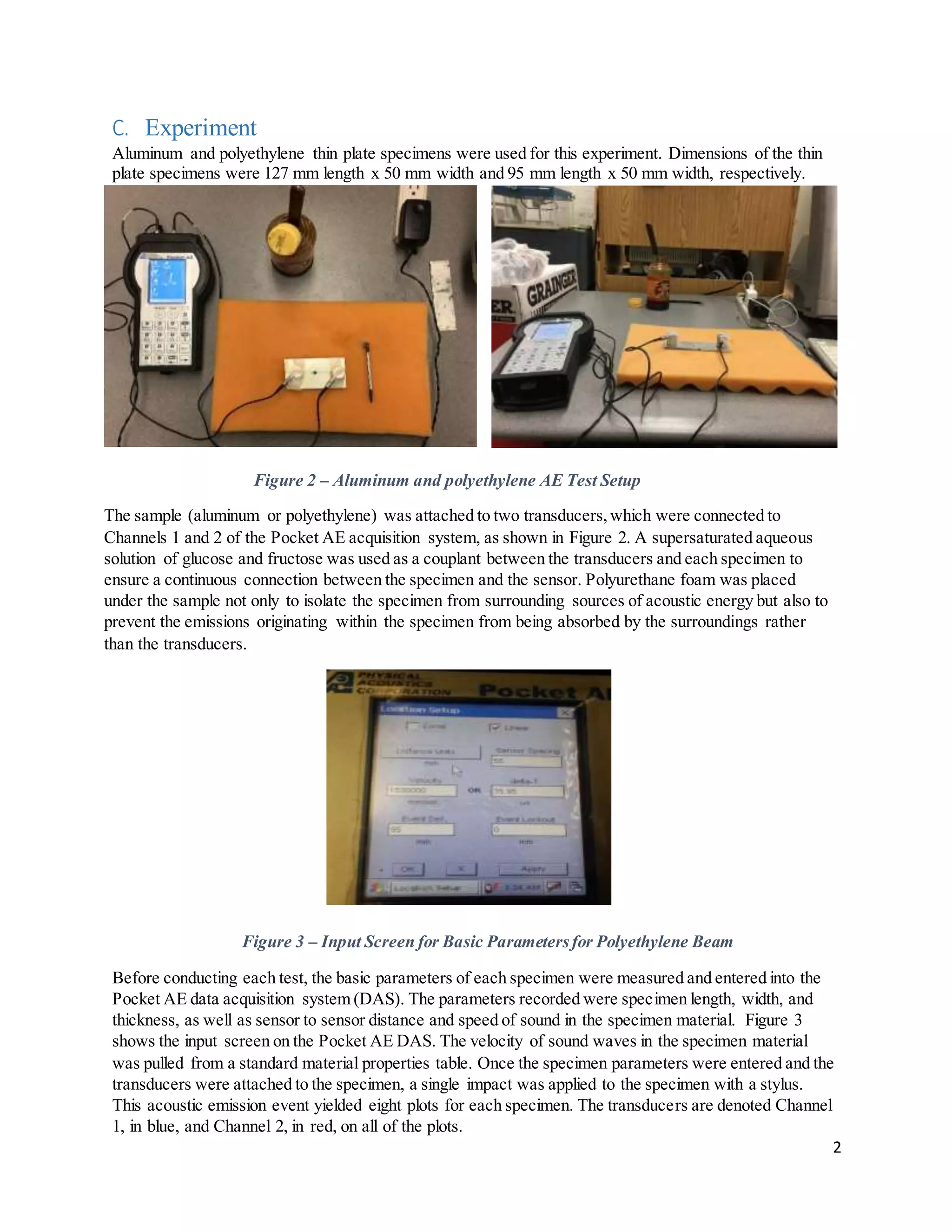 Acoustic Emission Laboratory experiment | DOCX